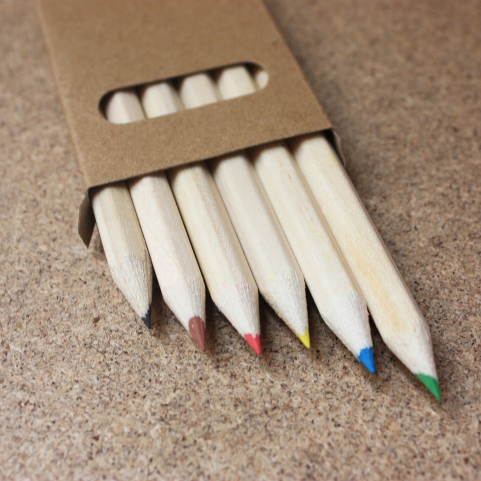 Colouring Pencil Sets 10 Packs of 6 Children's Half Sized Pencils Eco ...