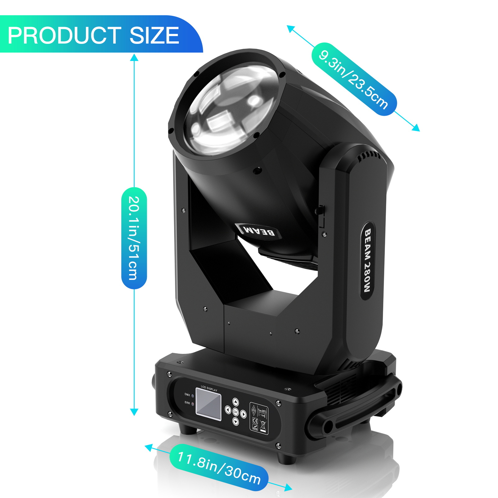 250W 10R Sharpy Moving Head Light ZOOM Gobo Prism 16CH DMX Strobe DJ ...