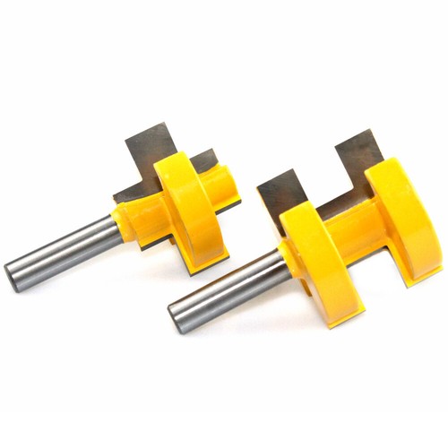 6mm 1/4 8mm 12mm 1/2 Shank Matched Tongue & Groove Router Bit Set ...
