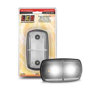 LED Autolamps 69WM Front End Outline Marker White 12/24 Volt Blister ...