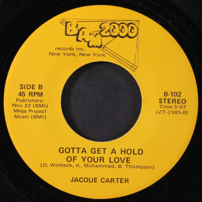 JACQUE CARTER: chances BAM 2000 7" Single 45 RPM | eBay
