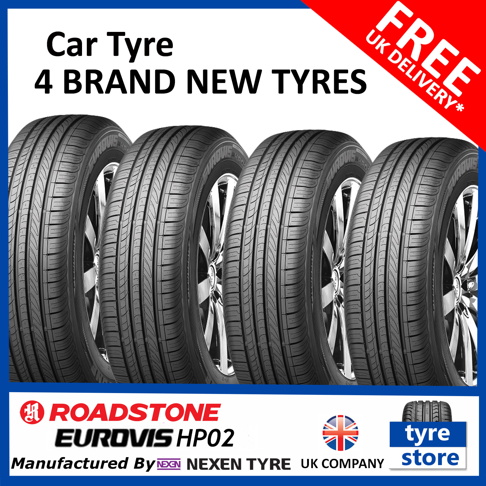 4x New 145 65 15 ROADSTONE EUROViS HP02 72T 145/65R15 1456515 (4 TYRES ...