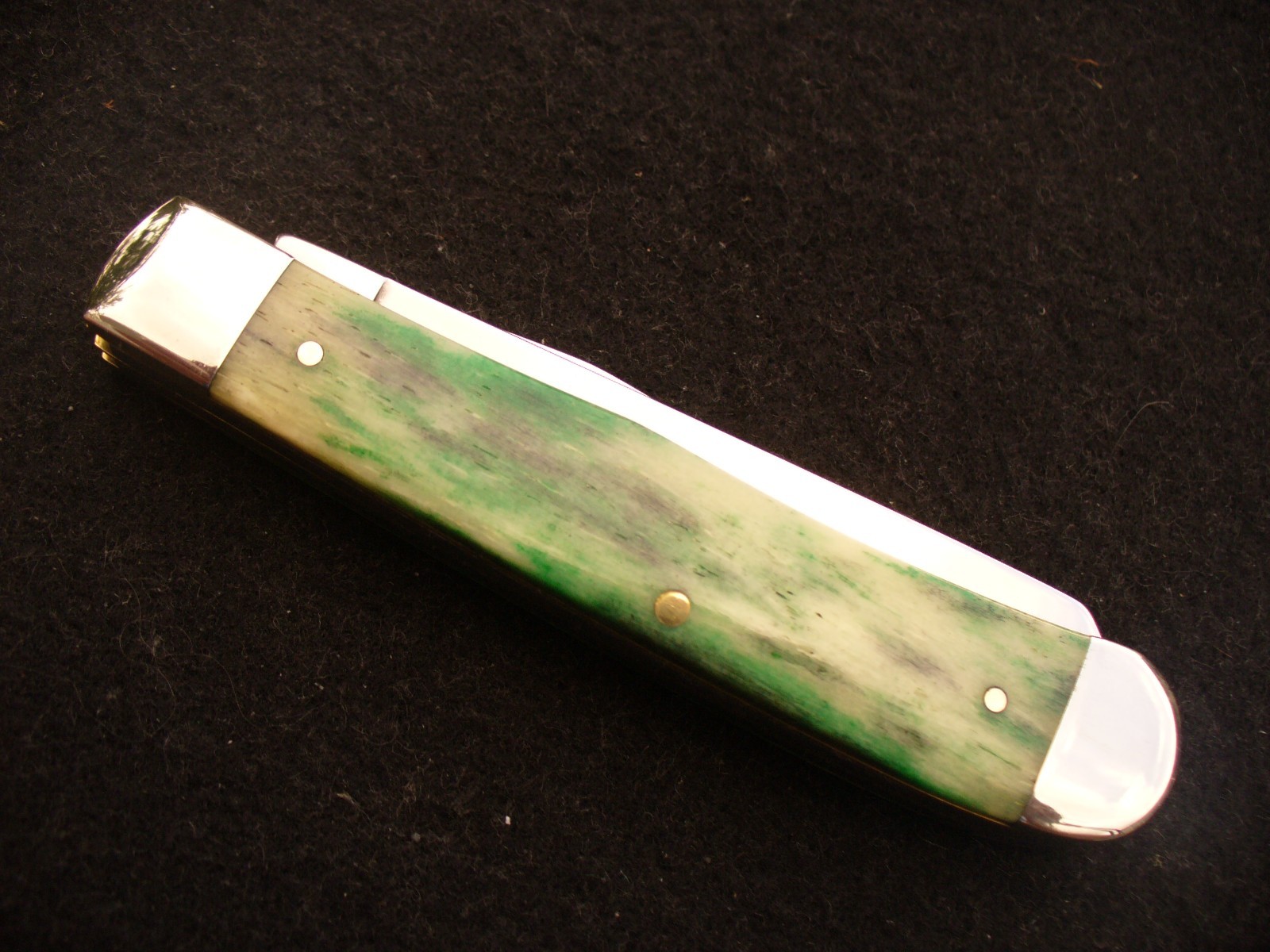 CASE XX USA 6254 SS Pretty Green Appalossa Bone Trapper Knife '97 Rare ...