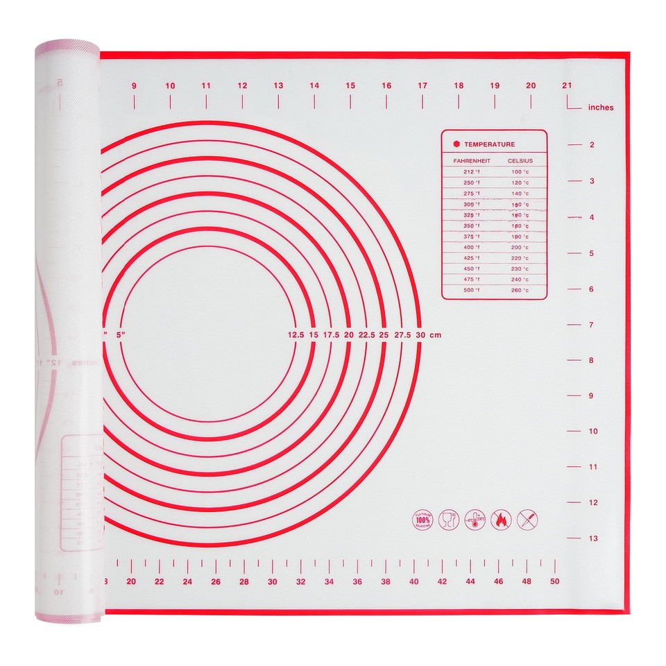 Large Silicone Baking Mat 16"X24"Pastry Mats for Rolling Out Dough Non ...