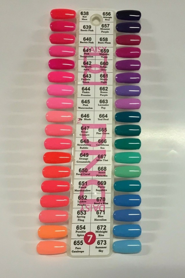 DC&DND Daisy Color Chart Gel Polish Color Sample Chart Palette Display ...