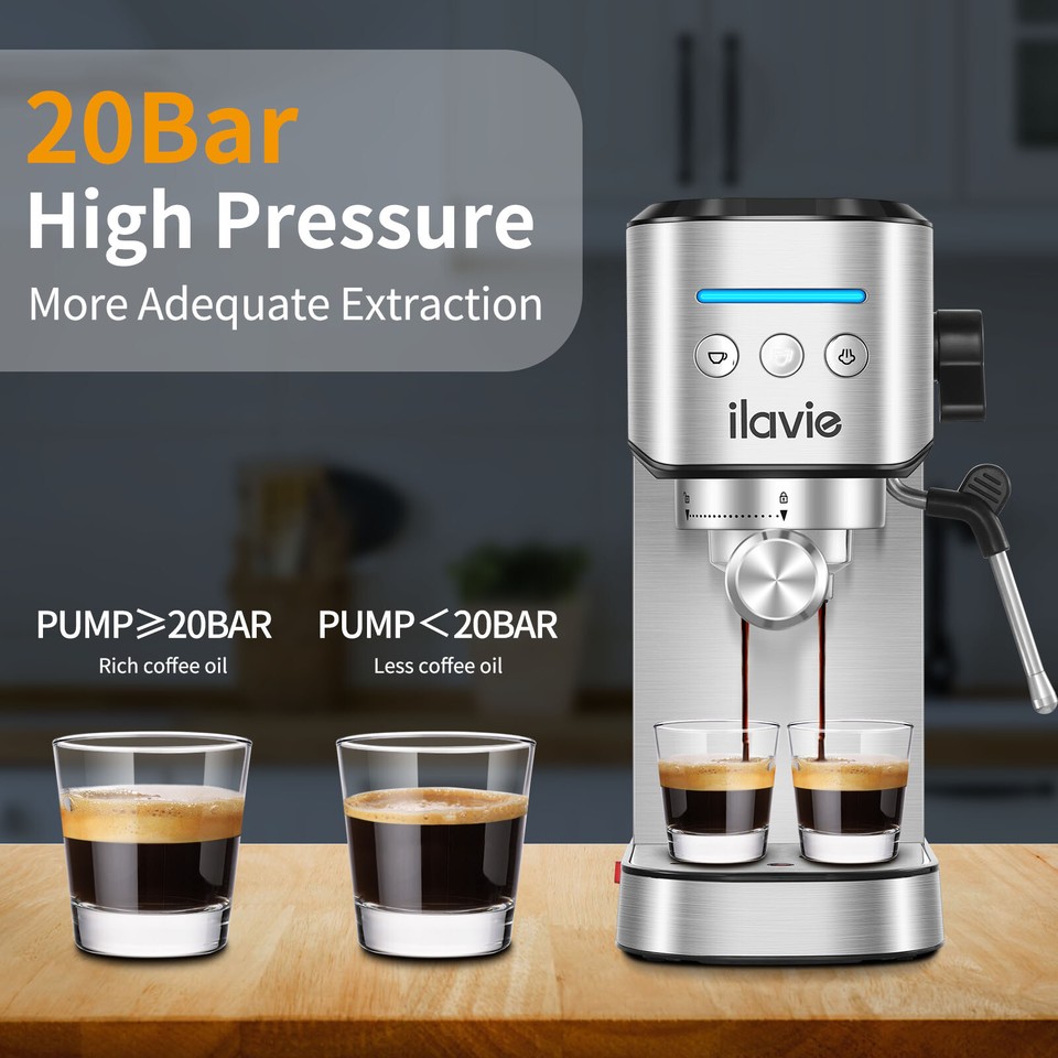 Espresso Machine 20 Bar Espresso Coffee Maker Cappuccino Machine w ...