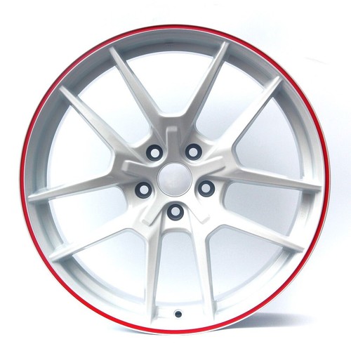18" TYPE R LE STYLE WHITE W/ RED LIP WHEELS RIMS FITS HONDA ACURA 5X114 ...