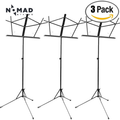 3-PACK Nomad Stands NBS-1103 Lightweight EZ-Angle Adjustable Music ...