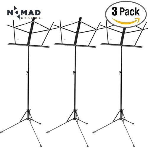 3-PACK Nomad Stands NBS-1103 Lightweight EZ-Angle Adjustable Music ...