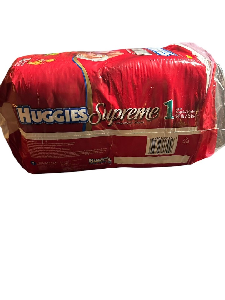Vintage Y2K Huggies Supreme Diapers Winnie The Pooh Size 1 Mega Pack 75 ...