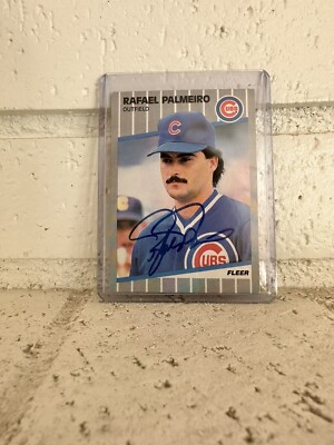 Raphael Palmeiro Signed/Autograph On His Cubs Baseball Card | eBay