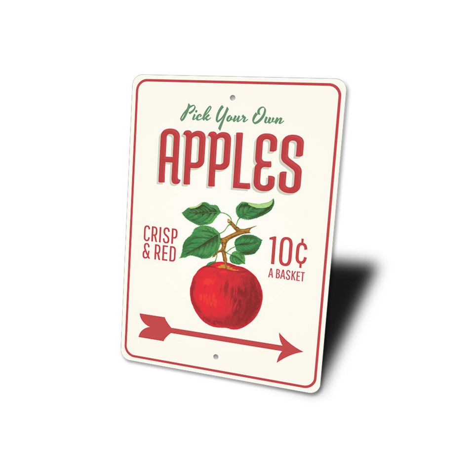Apple Decor, Apple Orchard Sign, Apples Aluminum Sign | eBay