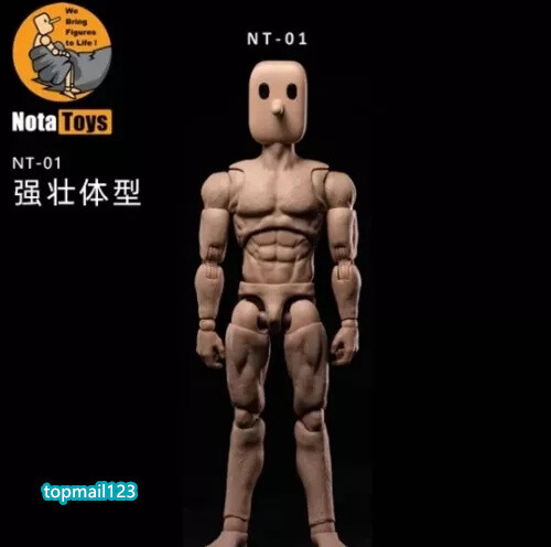 Notaman 1/12 Male Super Flexible Strong Muscular Square Head Action ...