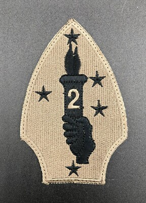 USMC 2nd Marine Division Black And Grey Color Theatre Made Patch OIF ...