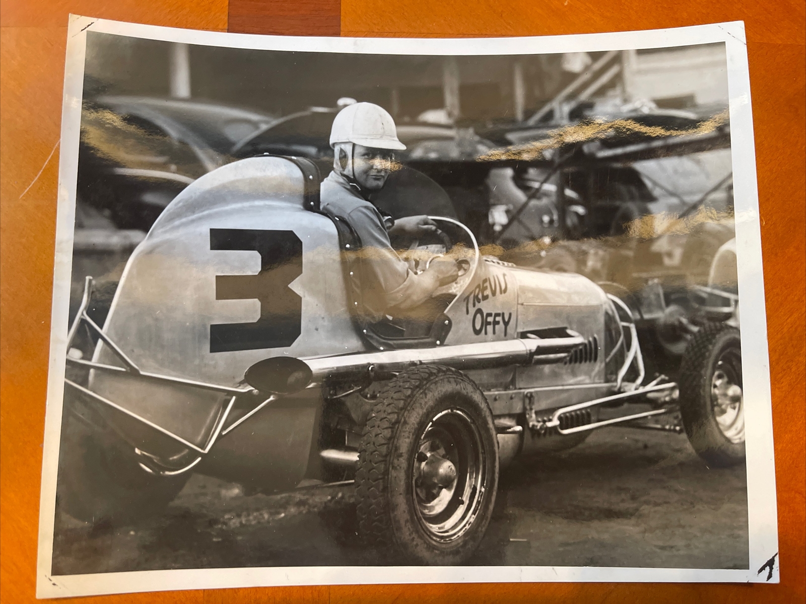Vintage Midget Racing 8x10 Photo, Trevis Offy Number 3 Car | eBay