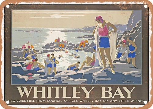 METAL SIGN - 1929 Whitley Bay LNER Vintage Ad | eBay