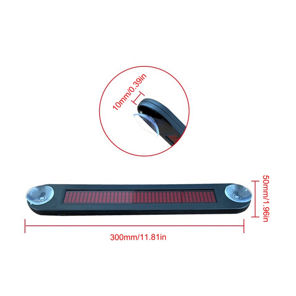 DC 12V LED Car Rear Window Sign Board Scrolling Red Message Display ...