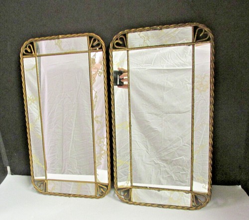 SELLING TWO MATCHING MID CENTURY MIRRORS 15 1/4" LENGTH BY 8 1/4" WIDTH ...