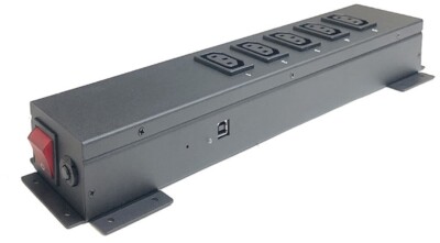 5-Outlet PDU Power Controller PC USB Software Control On/Off 1U Rack ...