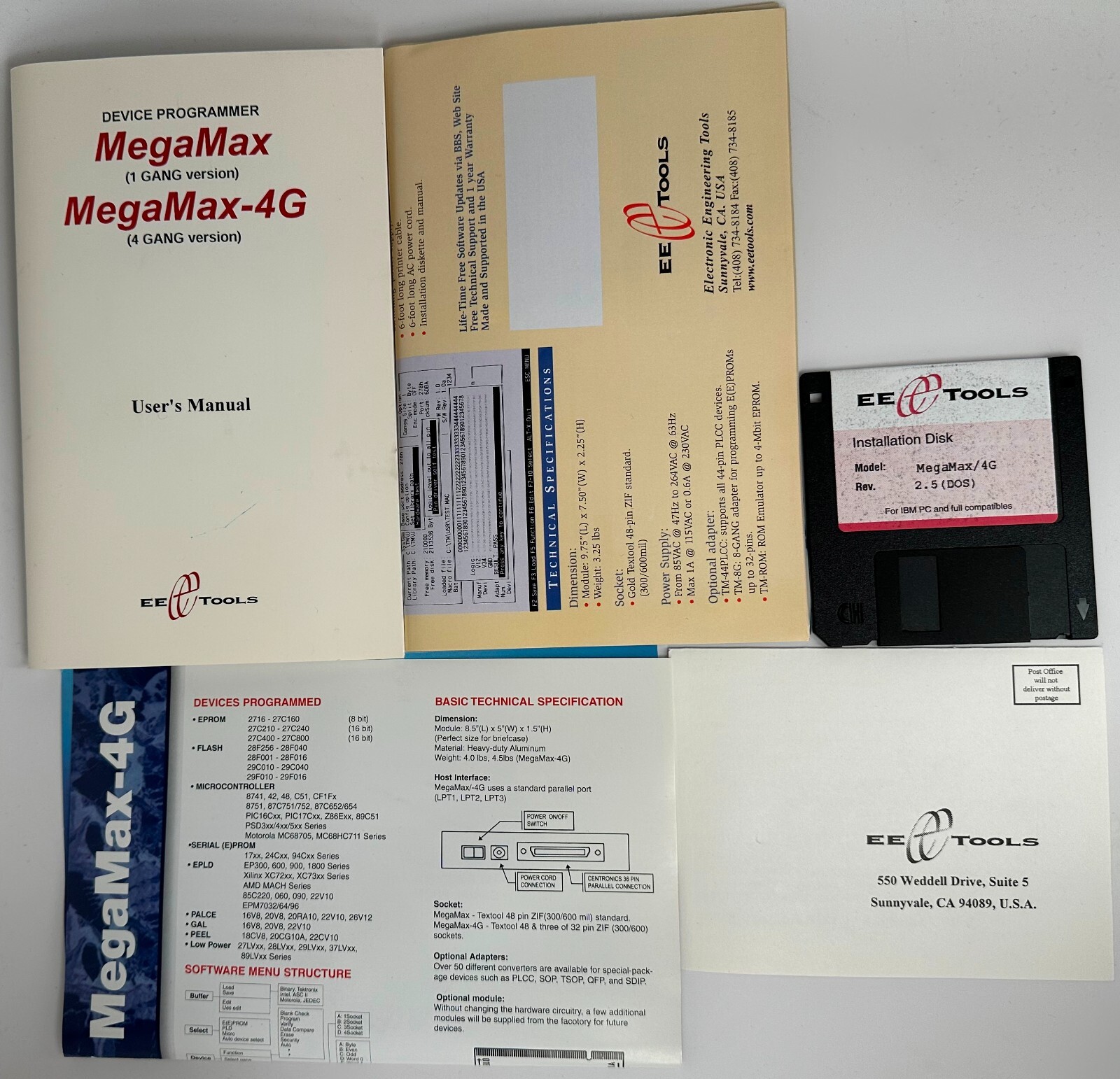 EETools MegaMax Device Programmer PLCC Socket Adapter, Installation Disk, NEW! | eBay