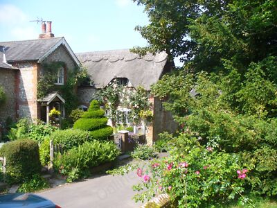 Photo 6x4 Church Street, Ropley Flint and red brick cottages (one with ...