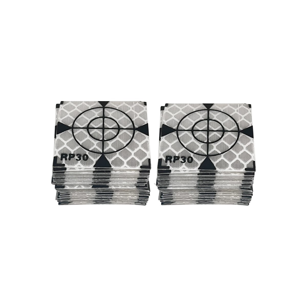 New 100PCS RP30 White 30x30mm Reflective Target Triangle Black for ...