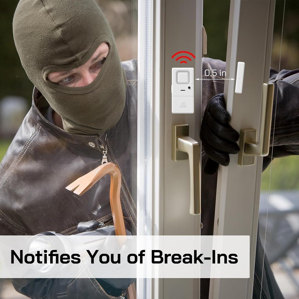 Door Sensor Adjustable Wireless Volume Window Door Alarm Sensor Home ...