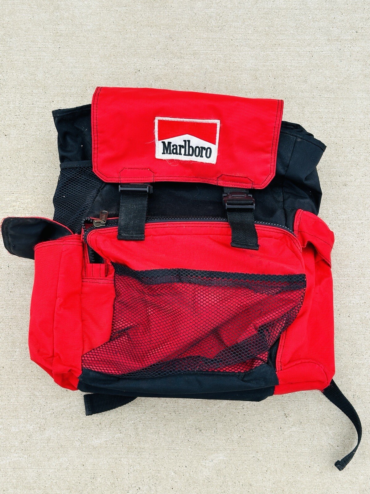 Vintage Marlboro unlimited red Canvas backpack Sturdy… - Gem
