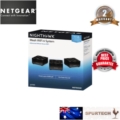 Netgear MK63 WIFI 6 AX1800 Dual Band Wireless Router Mesh System | eBay ...