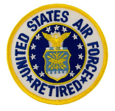 United States Air Force Retired Patch (104) 3" Round Embroidered Patch ...