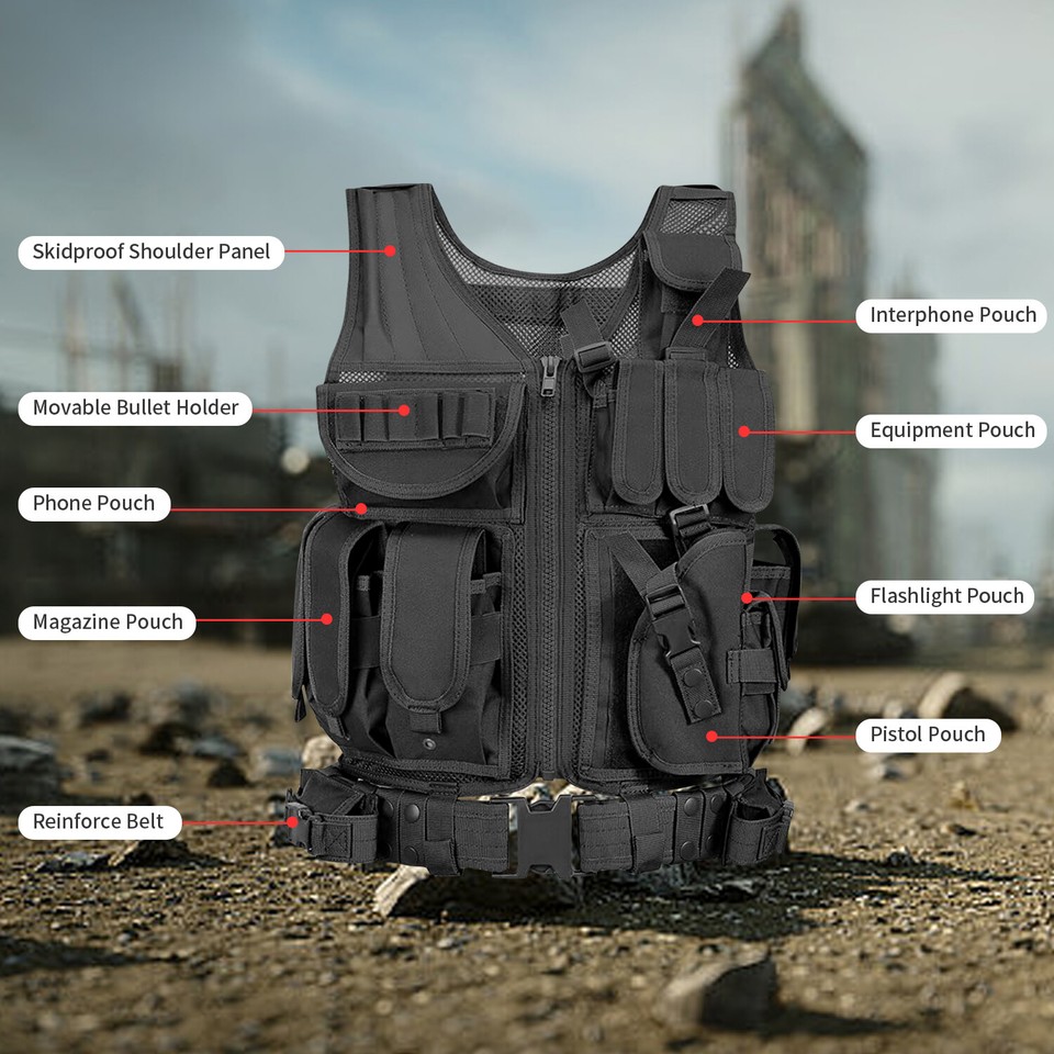 Tactical Vests Military Vests Multi-Pocket Organizer Vests Gun and Ammo ...