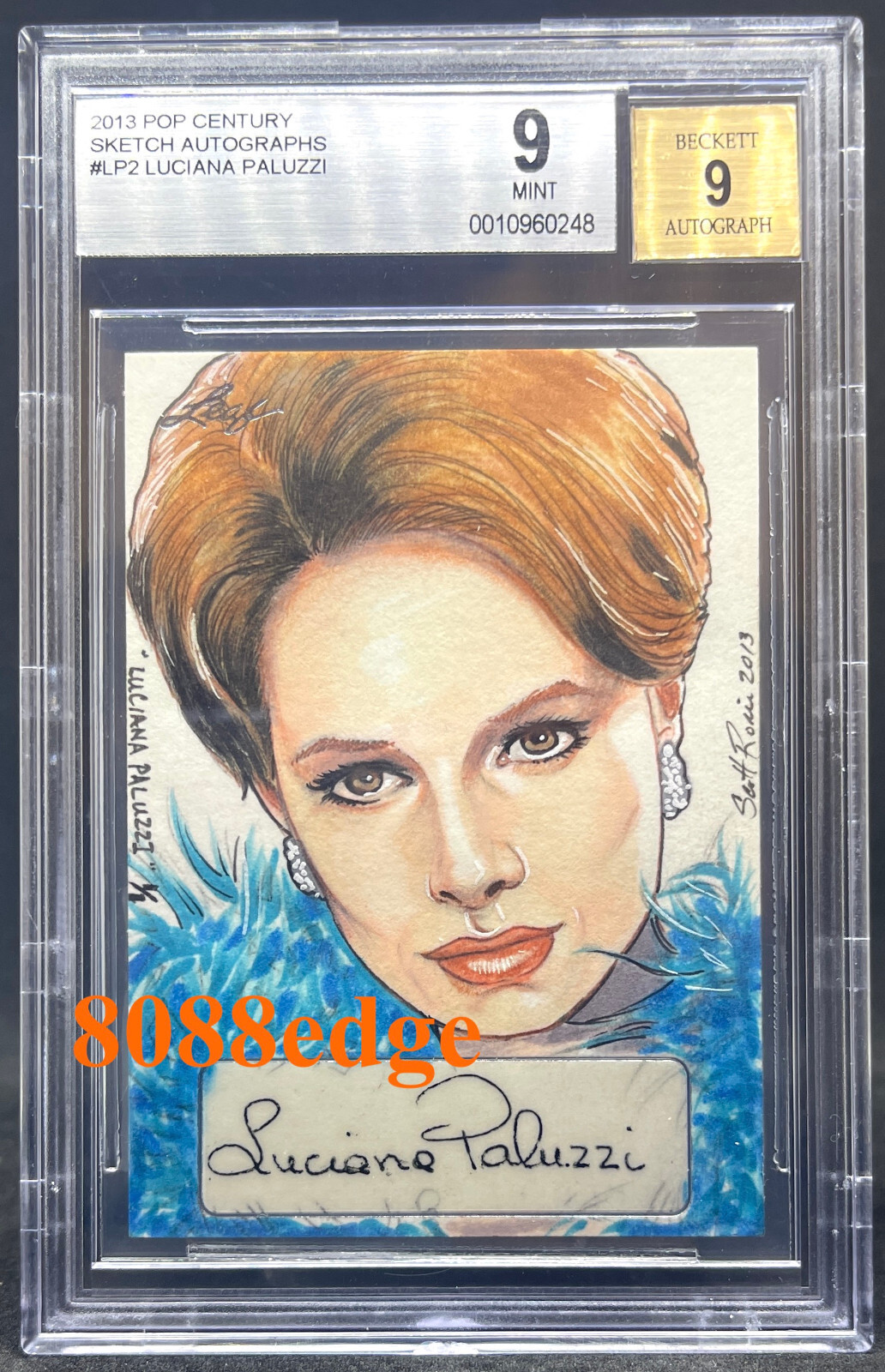 2013 POP CENTURY SCOTT RORIE SKETCH AUTO: LUCIANA PALUZZI #1/1 ...