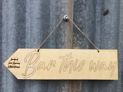 Bar This Way Arrow Sign | eBay Australia