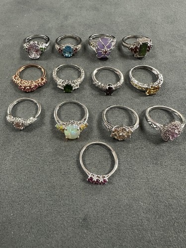 STS Chuck Clemency Sterling Silver Gemstone Ring Lot Size 7 | eBay