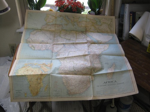 ANTIQUE AFRICA MAP June 1935 National Geographic | eBay