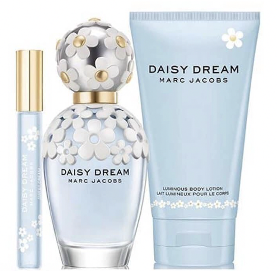 Marc Jacobs Daisy Dream 3pc Set 100ml EDT, Mini 10ml Body Lotion 75ml ...