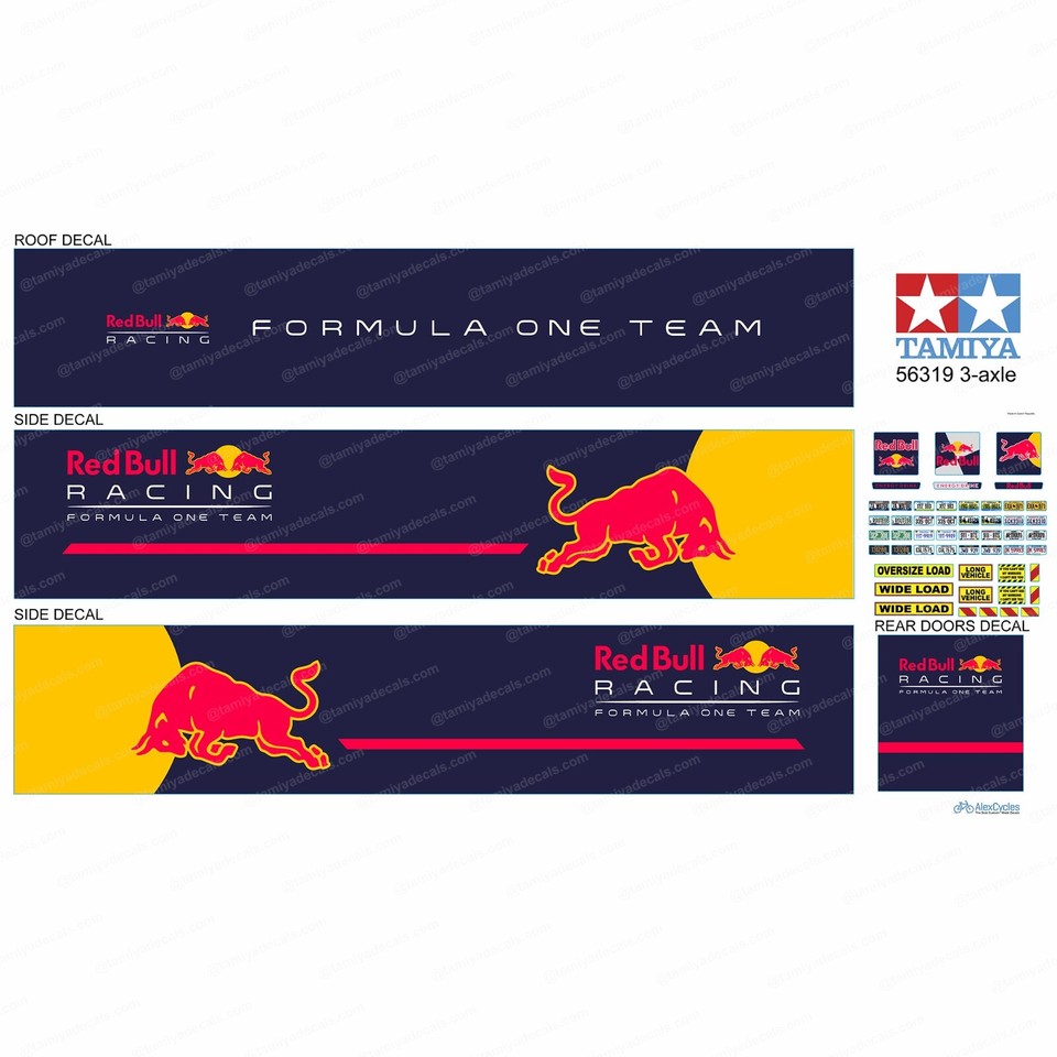 Energy Drink Sponsor Racing Tamiya 14th 1/14 56302 56319 Trailer Decals ...