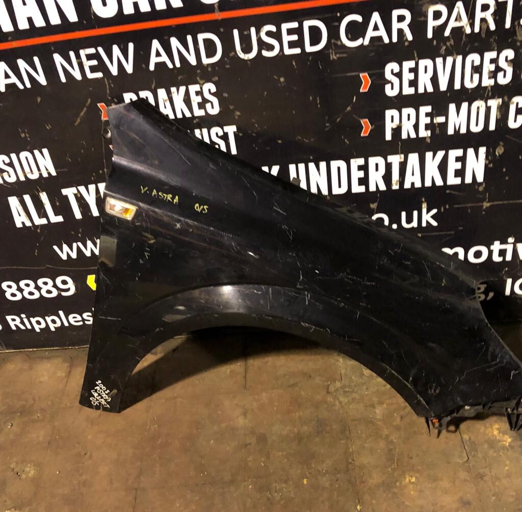 GENUINE VAUXHALL ASTRA H DRIVER OS RIGHT SIDE FRONT WING FENDER BLACK ...
