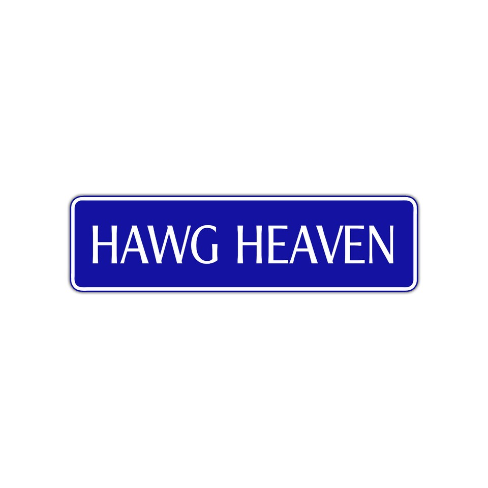 Hawg Heaven Metal Street Sign Motorcycle Harley Davidson Biker Cave Bar ...