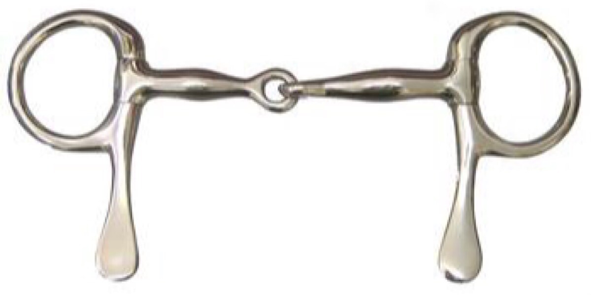 Horse Bit Half Spoon Snaffle In Solid Stainless Steel Pony Cob 4.5 & 5. ...