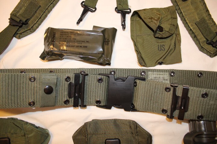 US Military Alice Field Gear Web Belt Suspenders Ammo Pouches Canteen ...