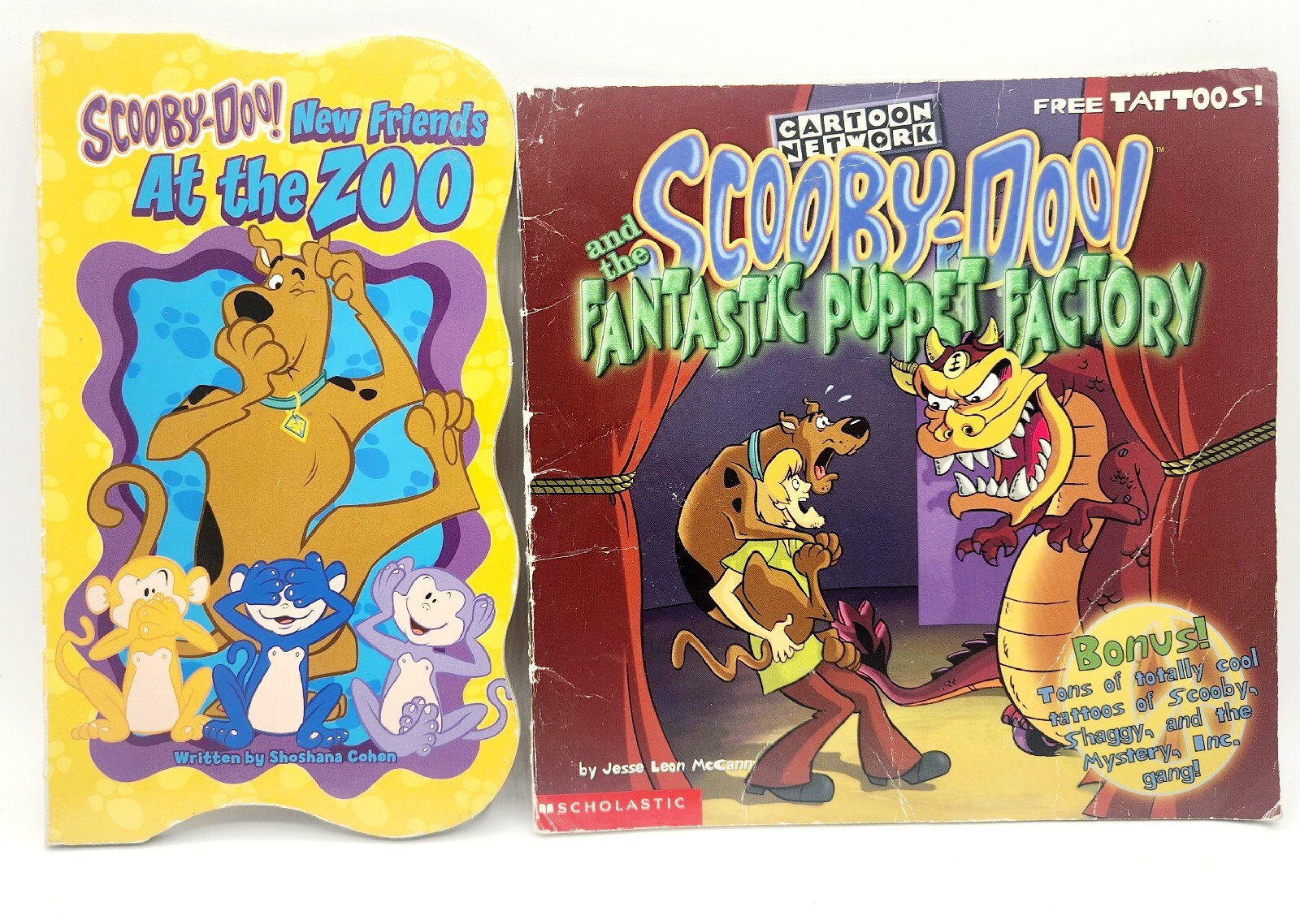 LOT OF 2 Scooby Doo Books Fantastic Puppet Factory & New Friends At The ...