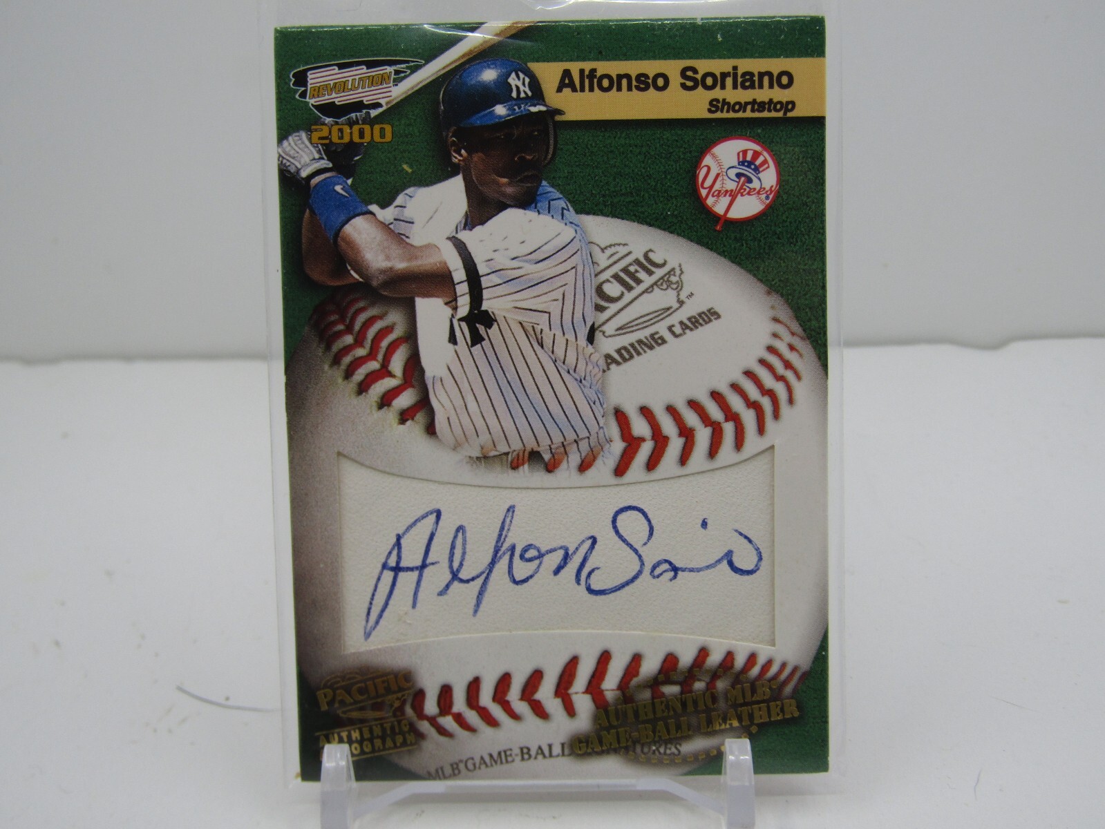 ALFONSO SORIANO 2000 PACIFIC REVOLUTION MLB GAME BALL SIGNATURE ...
