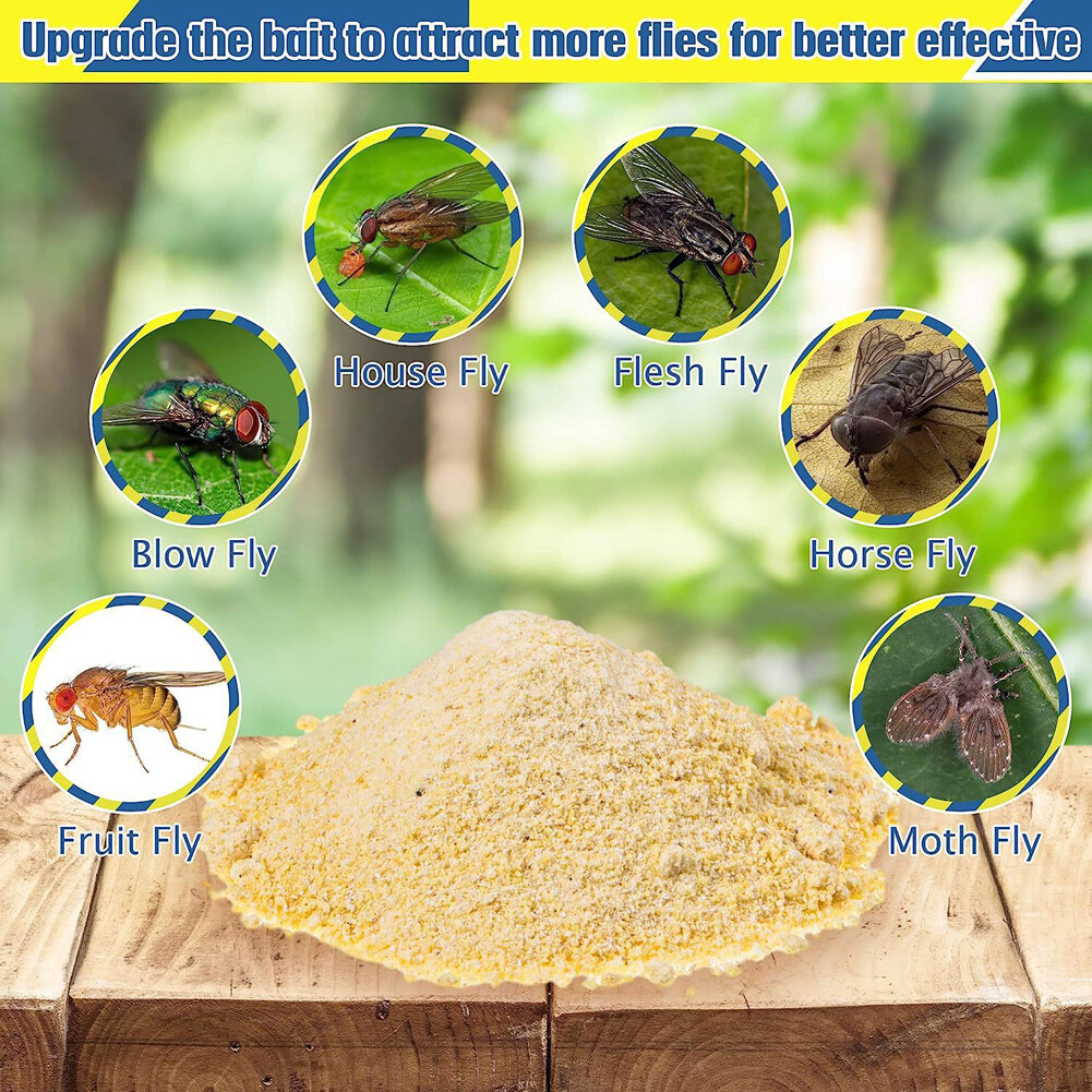 Flies Catching Bag with Bait Pest Control Fly Trap Pack Outdoor Fly ...