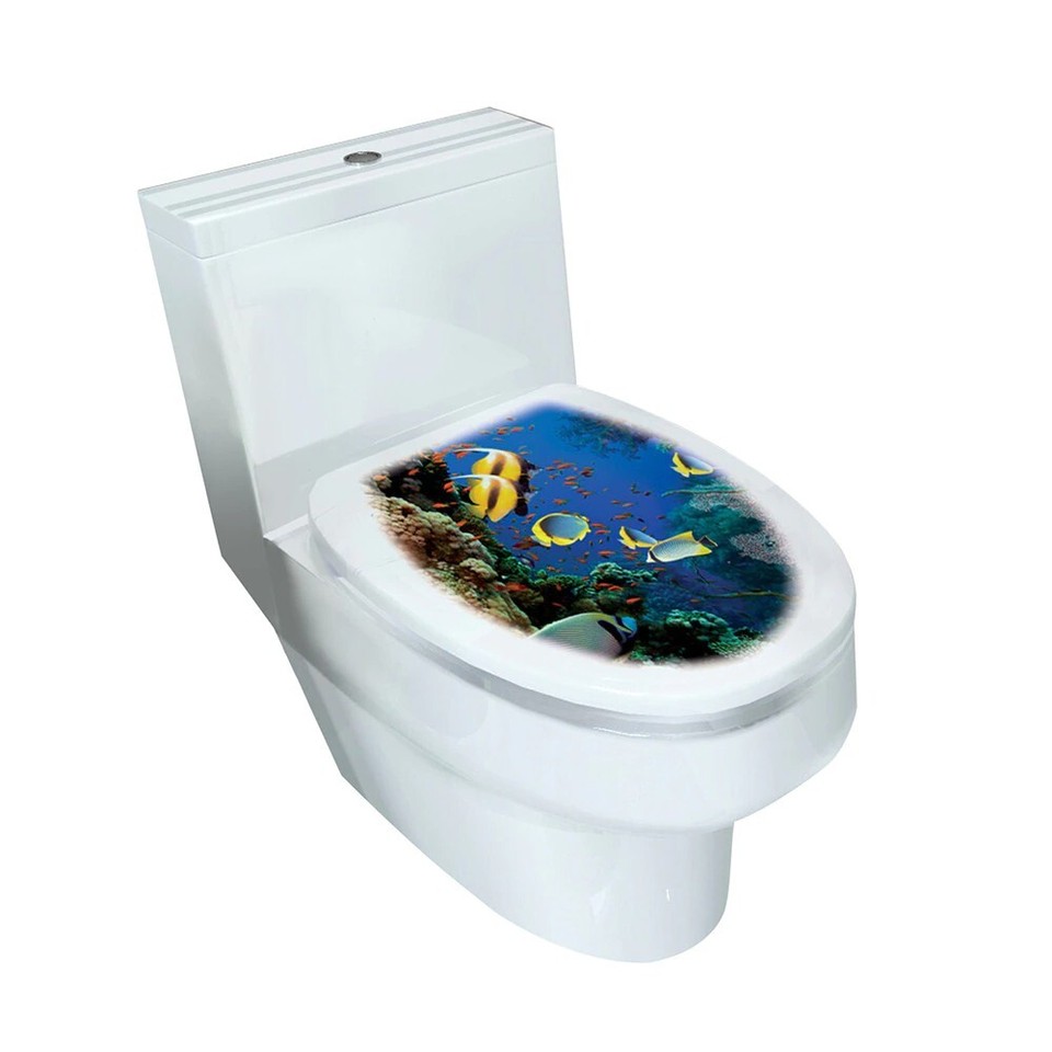 Bathroom Toilet Seat Art Ocean Sea Scenery Wall Sticker Vinyl Decal ...