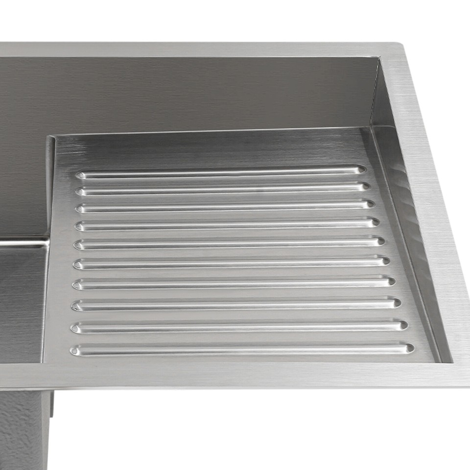 Stainless Steel Laundry Sink Balcony Wash Basin w/Washboard Utility ...
