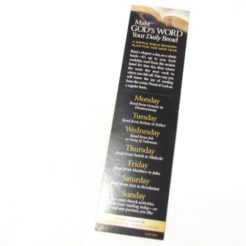 Billy Graham Bible Reading Plan Collectible Bookmark God's Word Daily ...