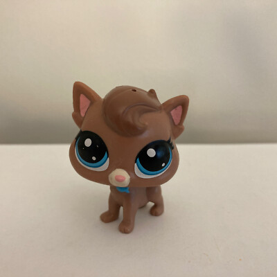 🌟Littlest Pet Shop Authentic #178 Lunette Pescador Brown White Cat LPS ...
