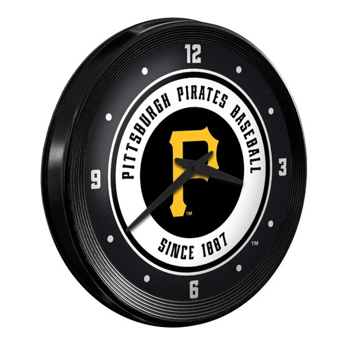 15" Pittsburgh Pirates Logo Ribbed Frame Wall Clock | eBay