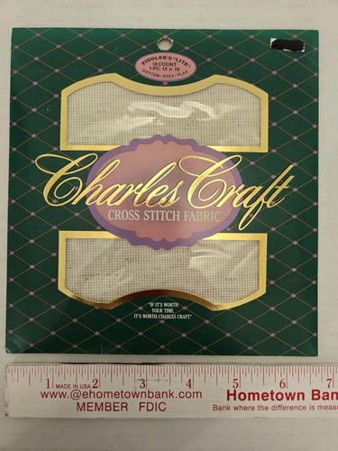 Charles Craft 18 Count Aida Cloth 12" x 18" Light Oatmeal FREE SHIPPING ...